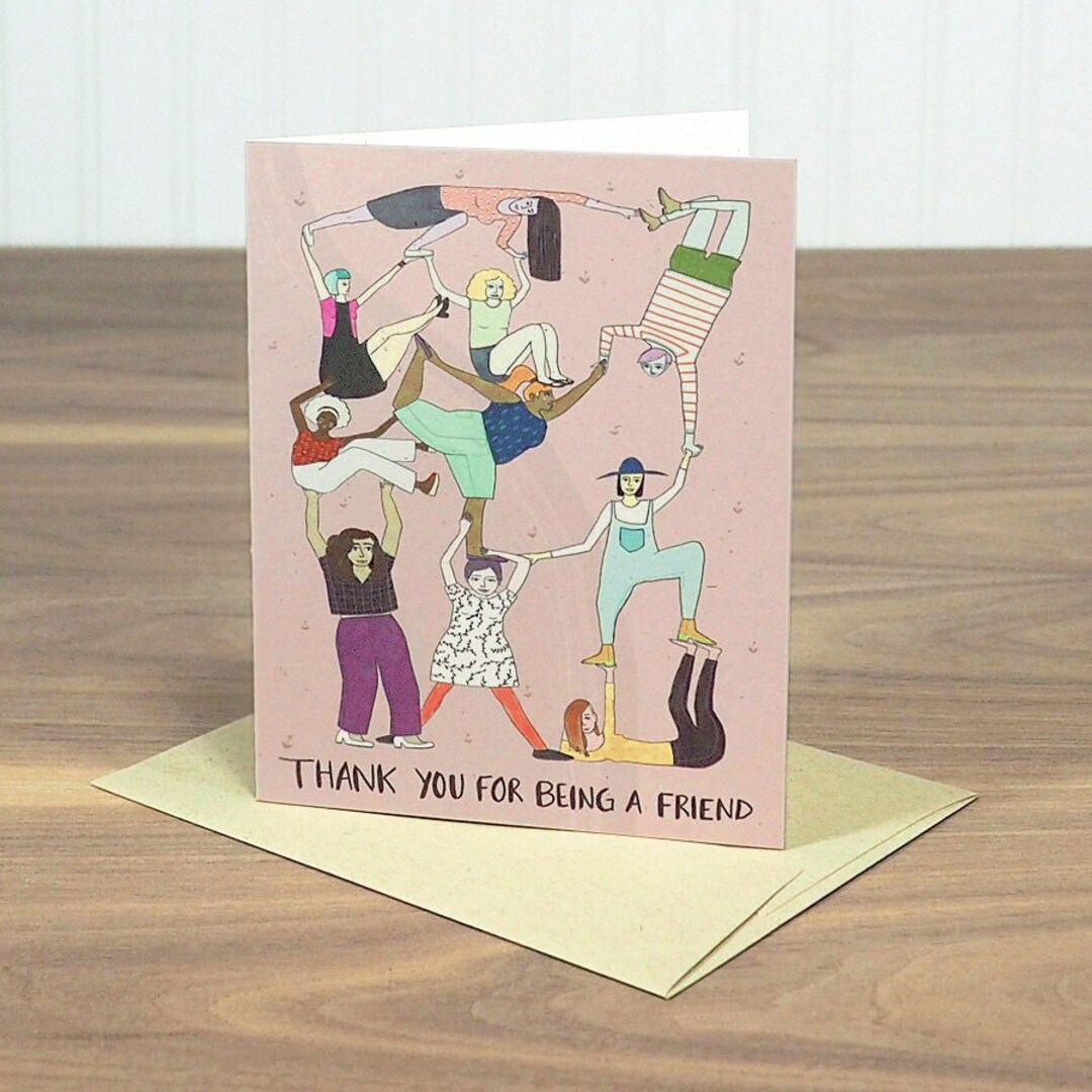 Thank You Friend - Blank Notecard - Etsy