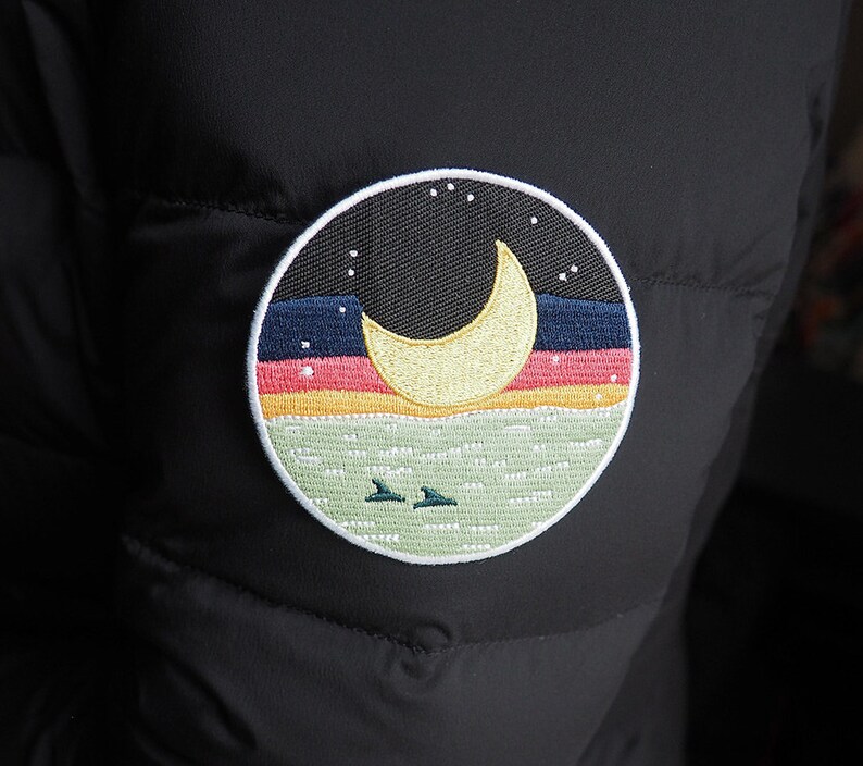Eclipse Embroidered Iron on Patch | Etsy