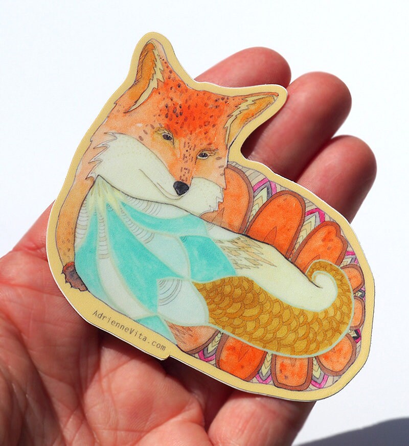Fox Sticker | Etsy