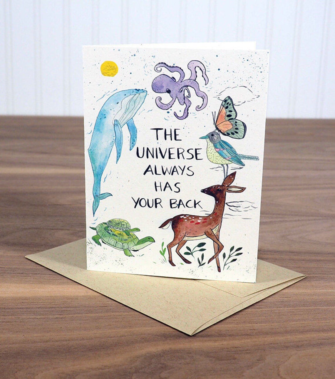 The Universe Has Your Back - Blank Notecard - Etsy