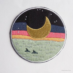 Eclipse - Embroidered Iron on Patch - Etsy