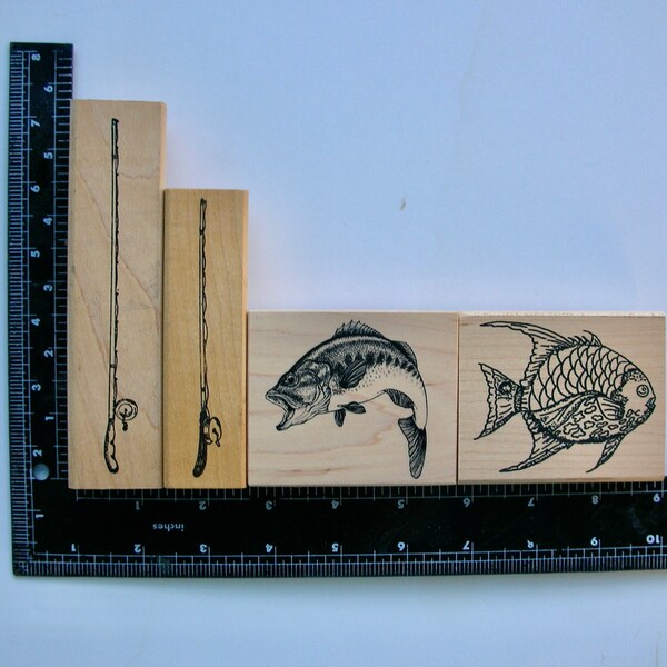 Fish Rubber Stamp - Etsy