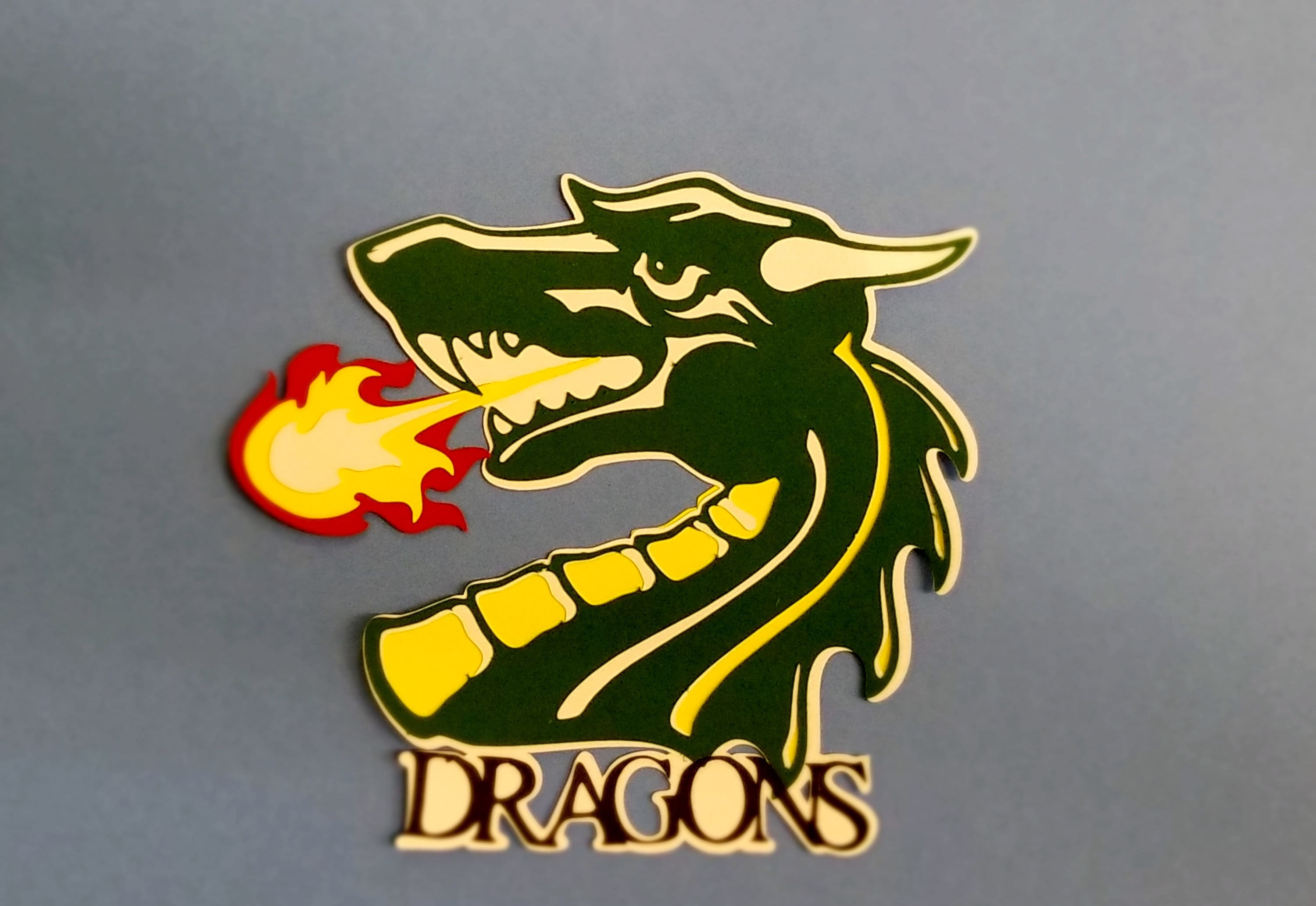 Tiffin University Dragon - Die Cut - Etsy