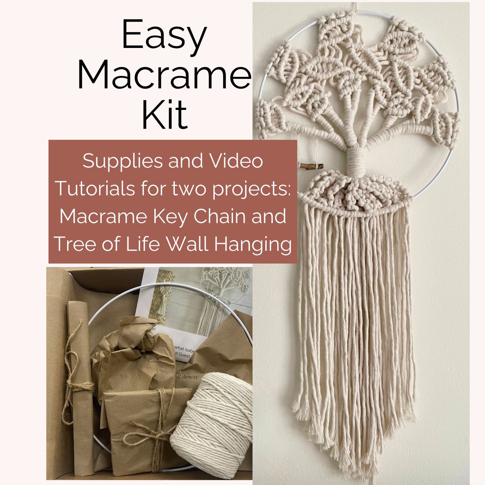 DIY Macrame Tree of Life Kit Adult Beginner Macrame Wall Hanging Learn ...