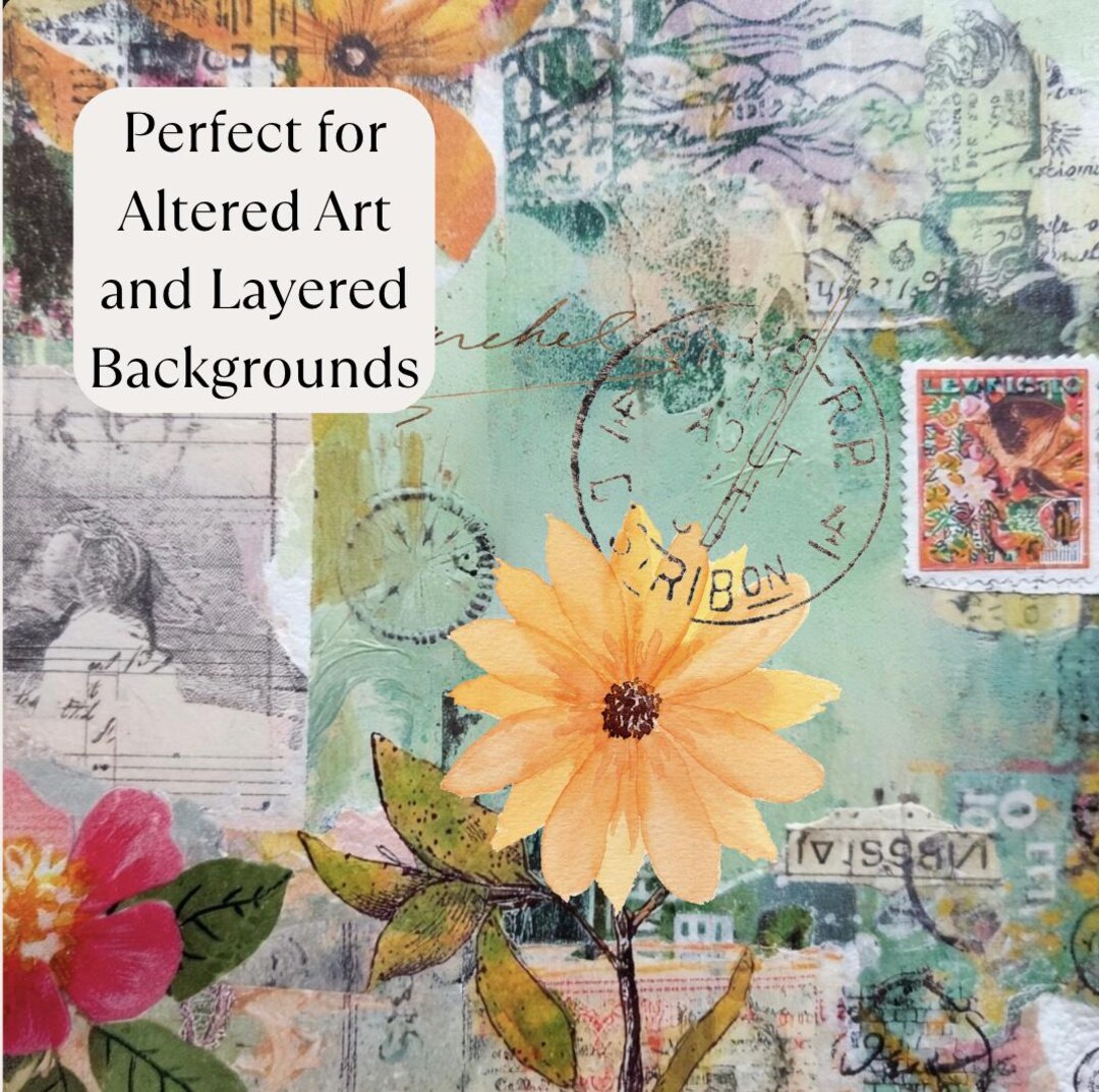 Mixed Media Art Background Papers and Supplies Mixed Media Background ...