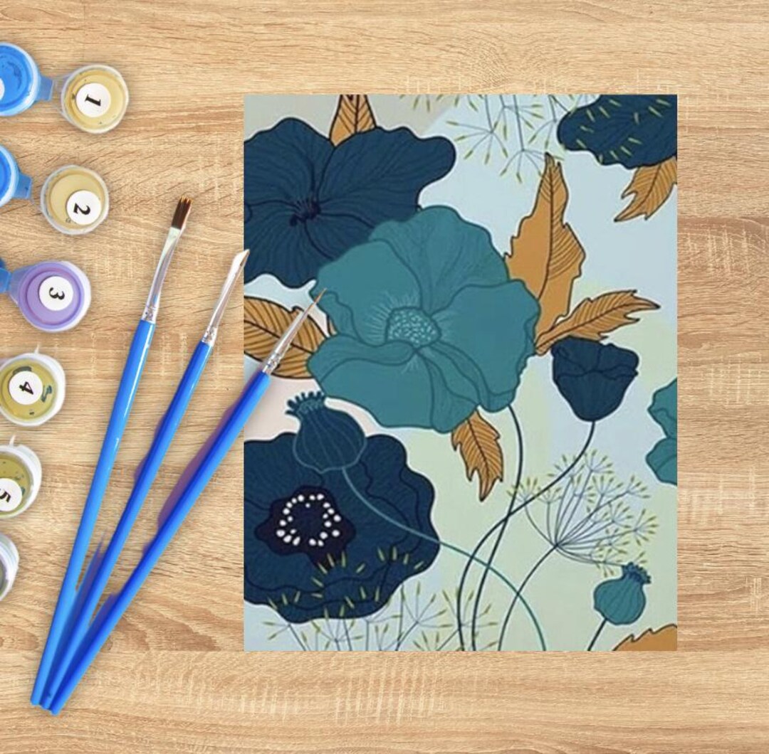 Paint by Numbers for Nature Lovers DIY Flower Acrylic Painting Kit for ...