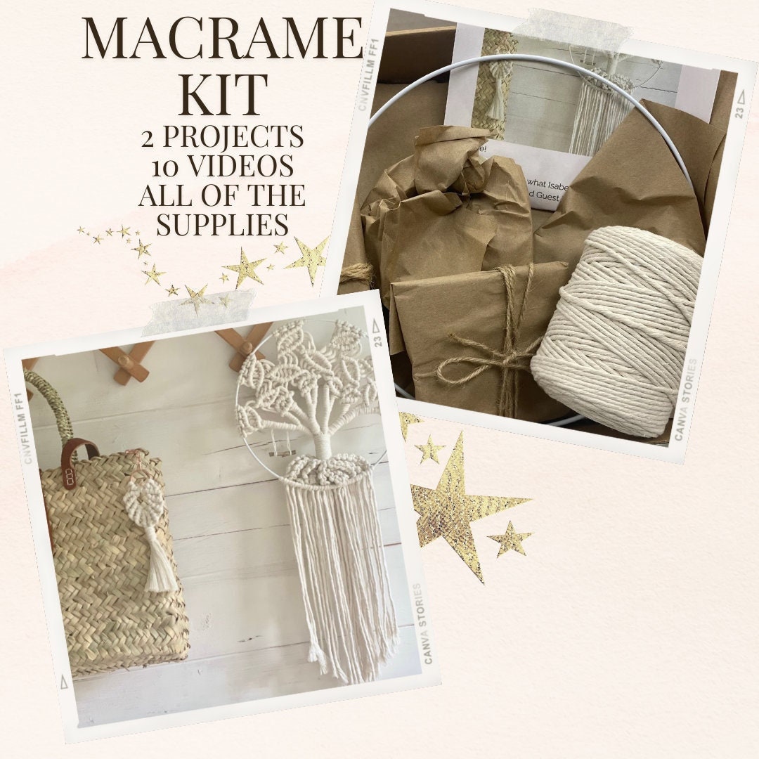 Macrame Kit Adult Craft Kit Macrame Wall Hanging DIY Kits for Adults Beginner Macrame Pattern ...