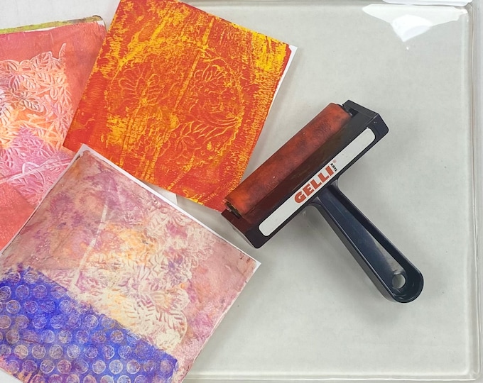 24 Gel Plate Prints for Collage, Art Journaling and More Approx 4x6 to ...