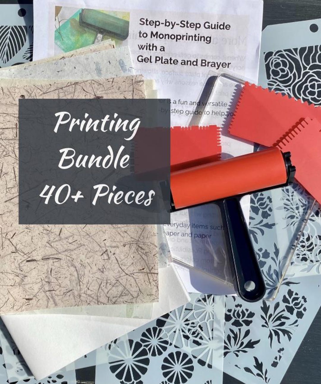 Gel Plate Printing Beginner Printing Kit With Tools Starter Printmaking ...