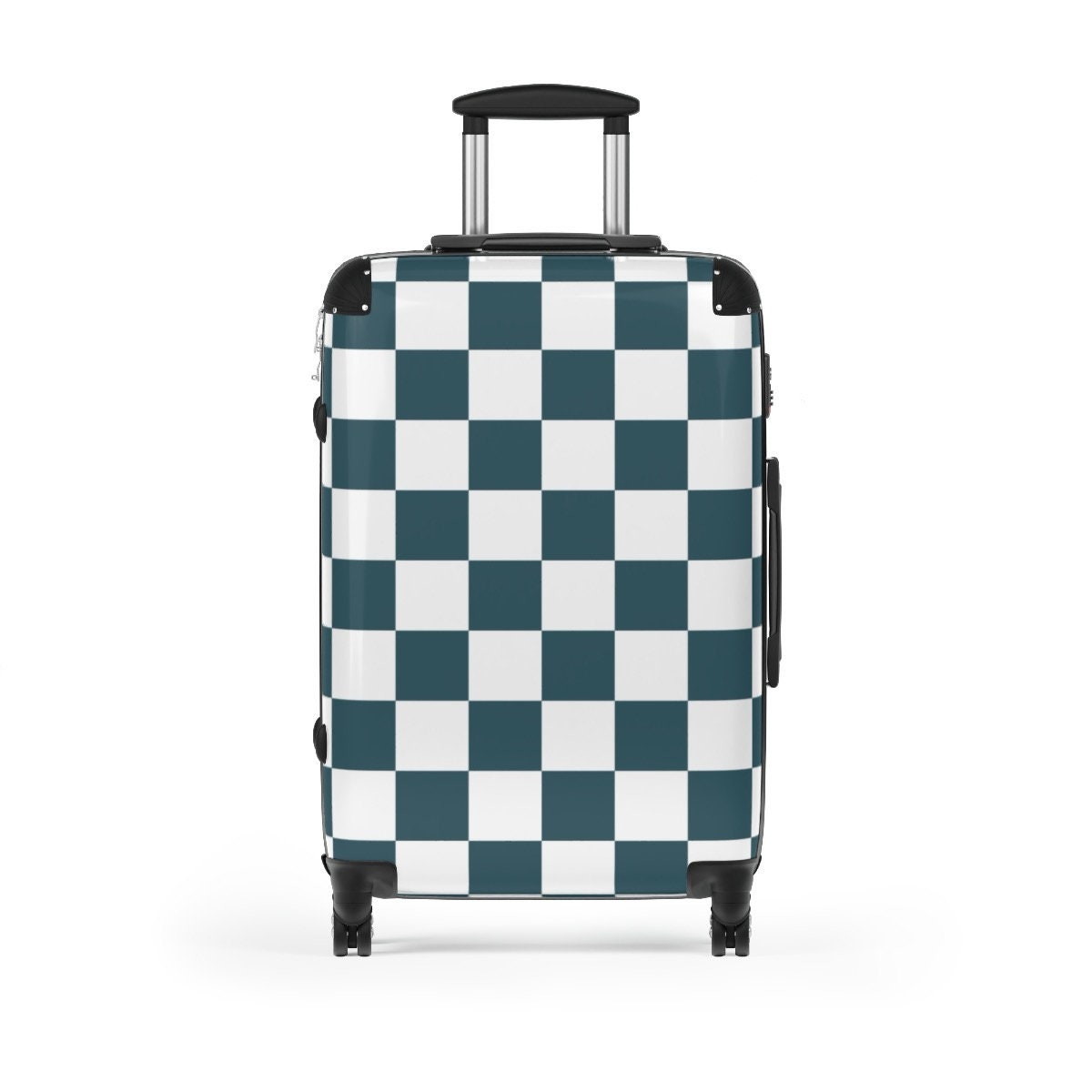 Green Checkered Luggage Checkered Designer Suitcase Women's Suit Case Hardshell Luggage Travel ...