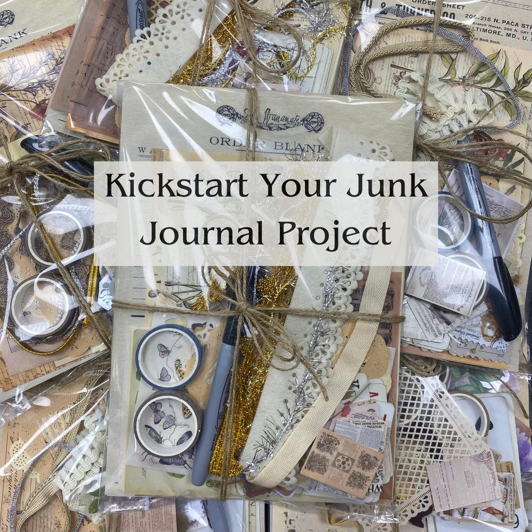 Complete Junk Journaling Supply Kit Art Journaling Gift Junk Journal ...