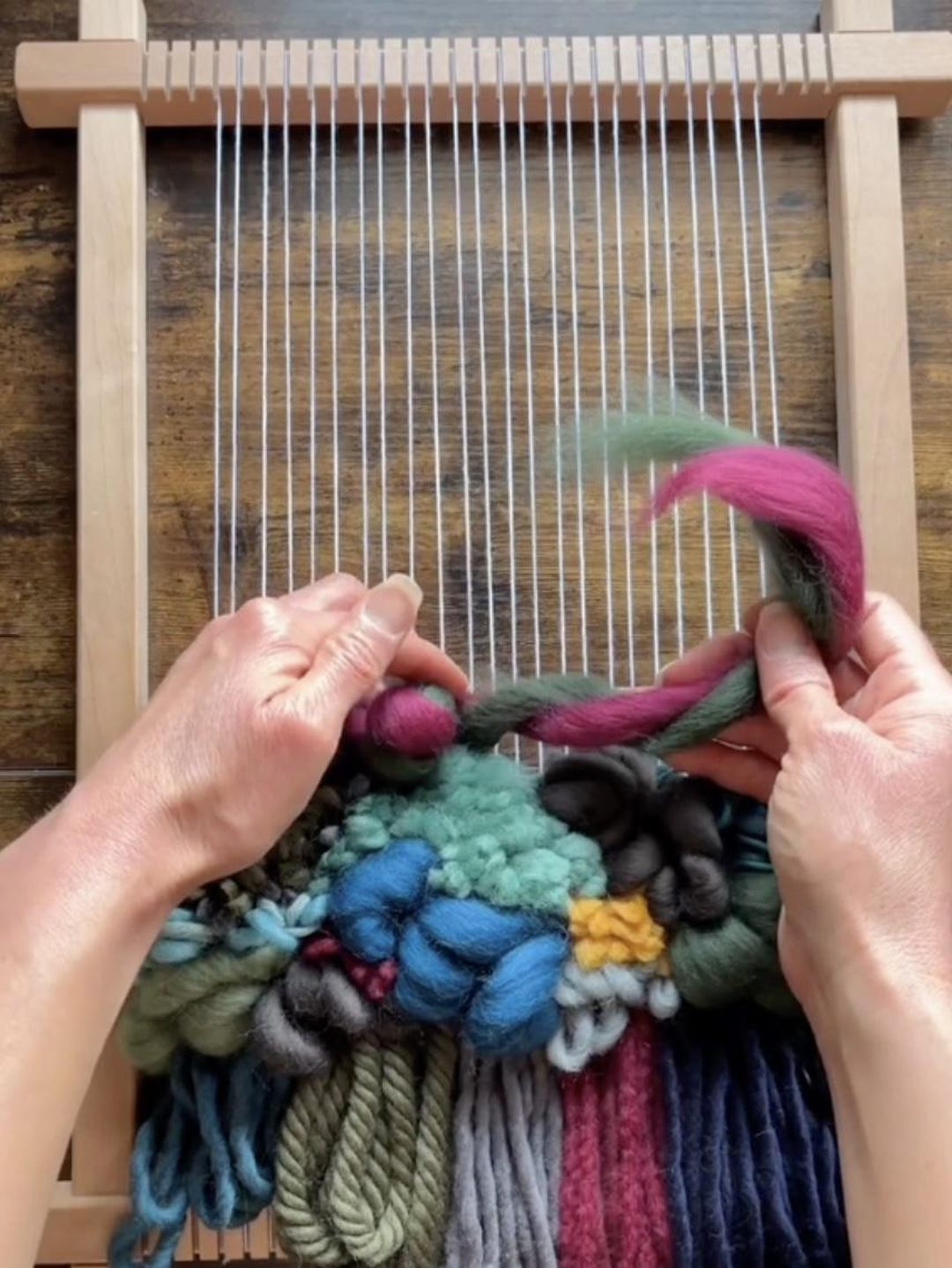 Online Beginner Weaving Class Video Fabric Art Kit Natural Wool Yarn ...