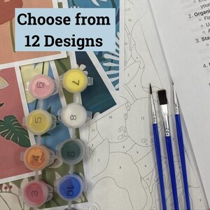 Modern Paint by Number Kit for Teens and Adults Create Simple Floral ...