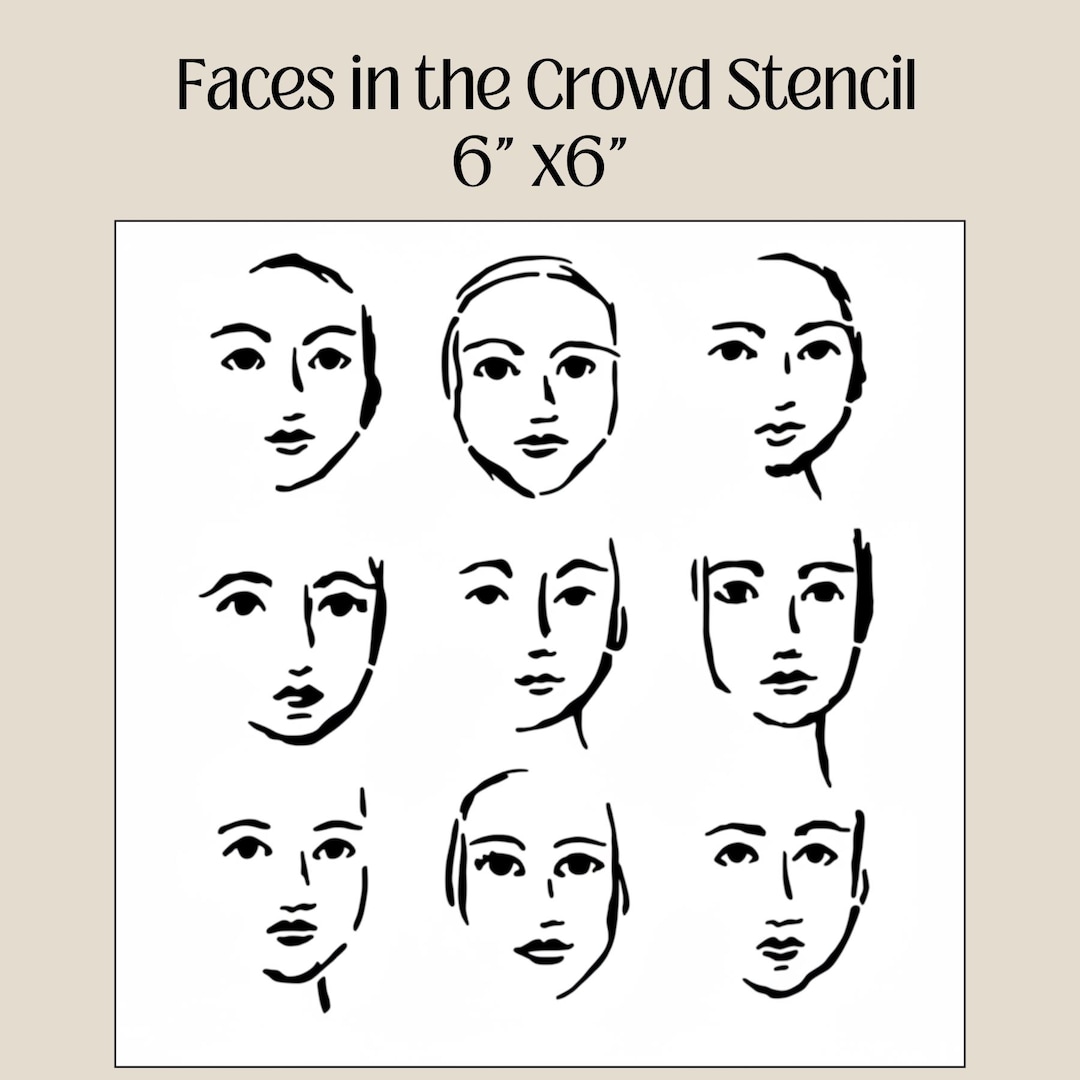 Face Stencil for Painting Plastic Face Templates Art Journaling ...