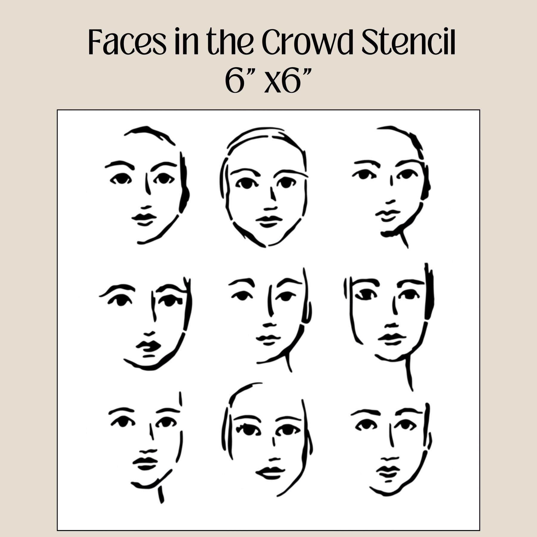 Face Stencil for Painting Plastic Face Templates Art Journaling ...