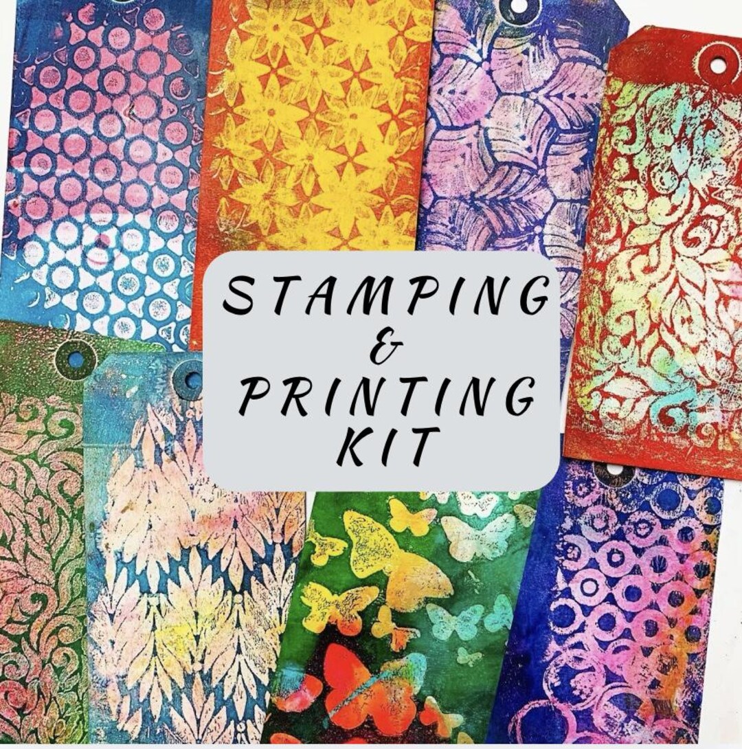 Stamping Kit Printing Kit Gel Plate Kit Monoprinting Art Kit Stamp ...