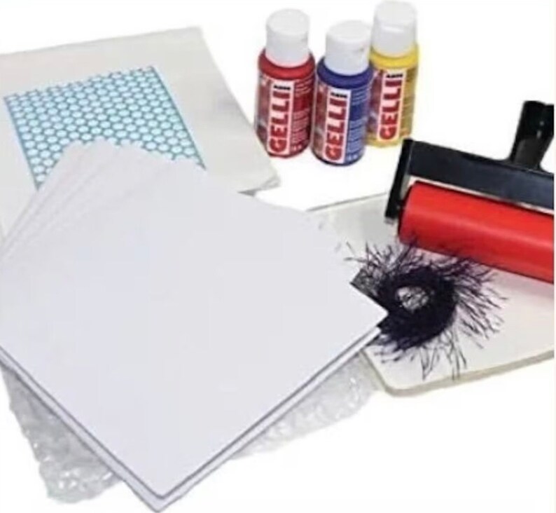 Gelli Arts Card Making Kit Card Printing Kit 5 X 5 Gel Printing Plate ...