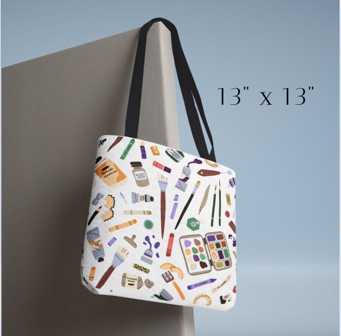 Artist Tote Bag Art Student Gift Art Class Supplies Personalized ...
