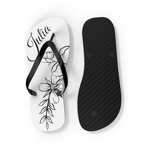 Custom Sandal Destination Wedding Personalized Flip Flop Bridal Party ...