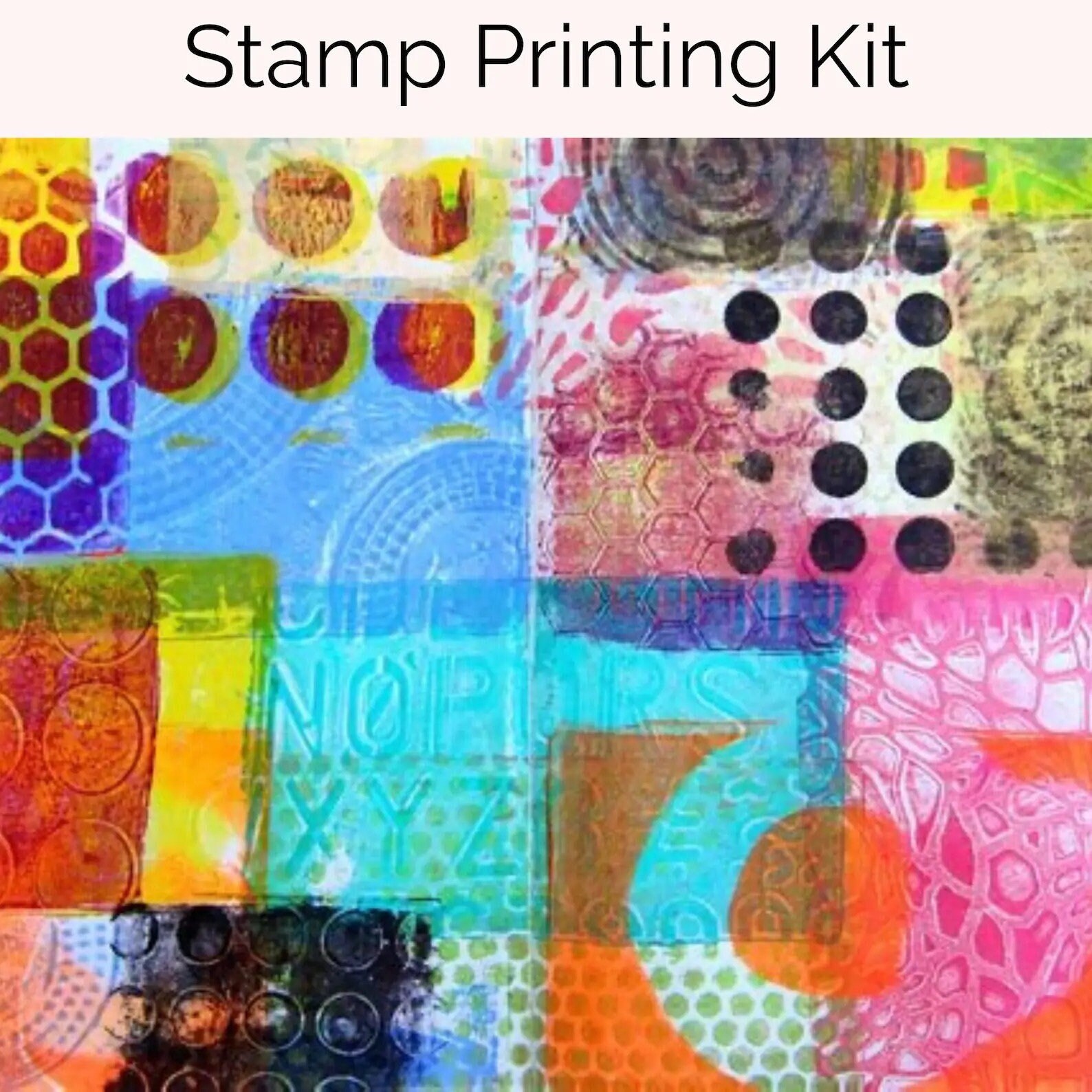 Gelli Arts Stamp Kit Printing Kit Gel Plate Kit Monoprinting Kit, DIY ...
