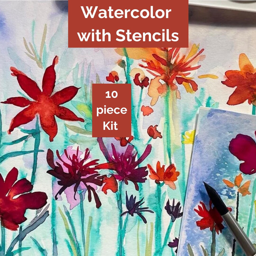 Abstract Botanicals Watercolor Painting Kit Watercolor Kit for ...