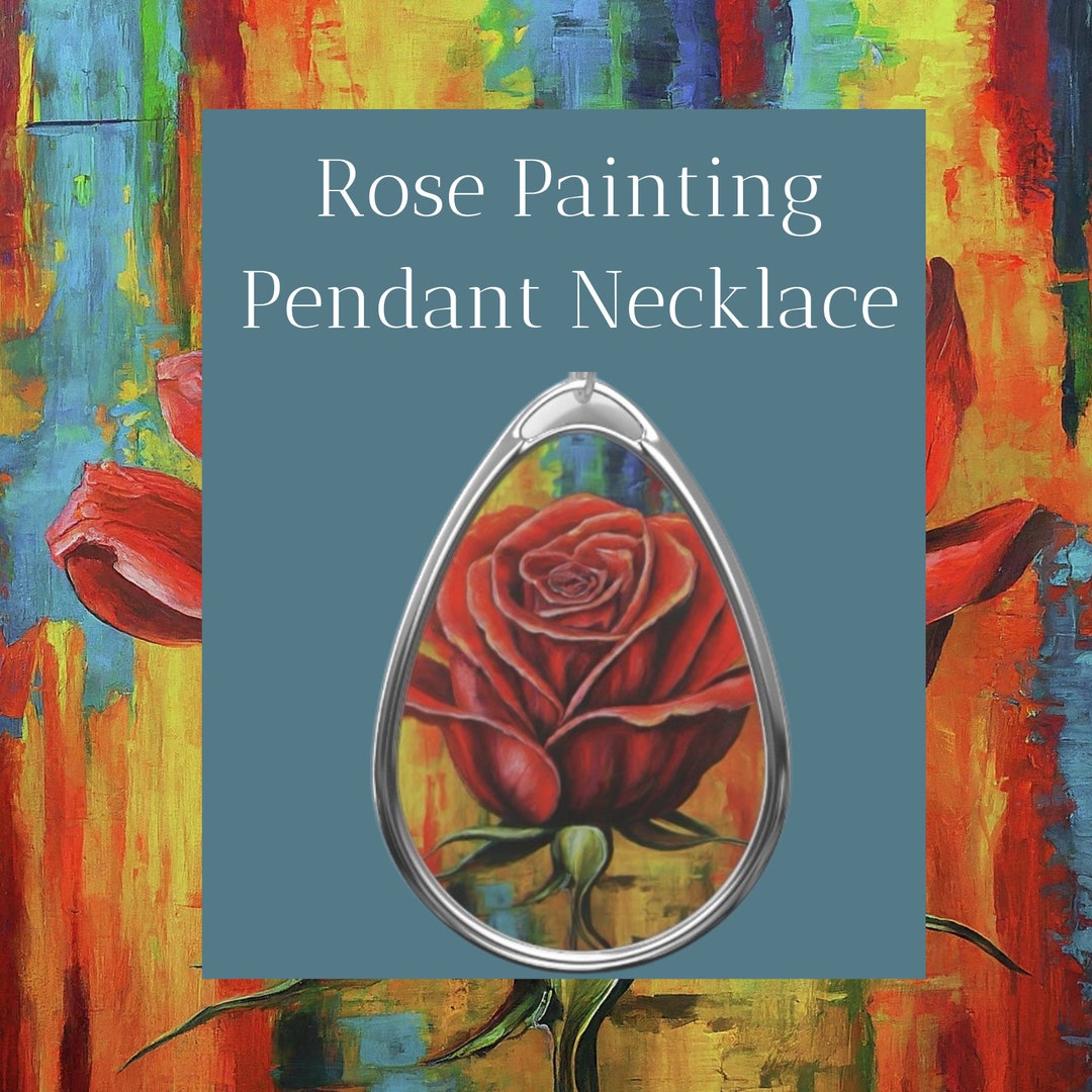 June Birth Flower Necklace Rose Flower Jewelry June Birth Flower ...