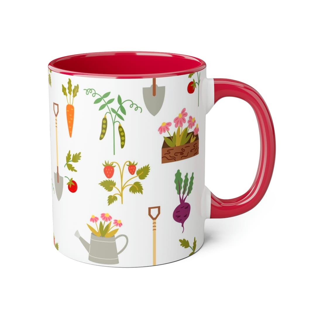 Boots Garden Tools Mug, Colorful Gardener Coffee Mug, Gift for Gardener ...