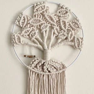 DIY Macrame Tree of Life and Macrame Key Chain Tutorial Wall Hanging ...