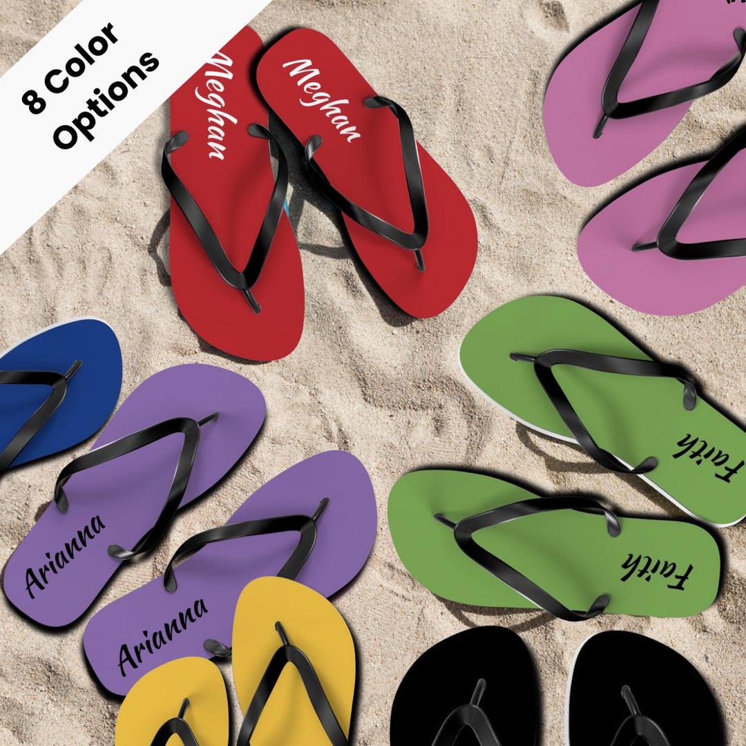 Personalized Flip Flop for Family Vacation With Names Flip Flop ...