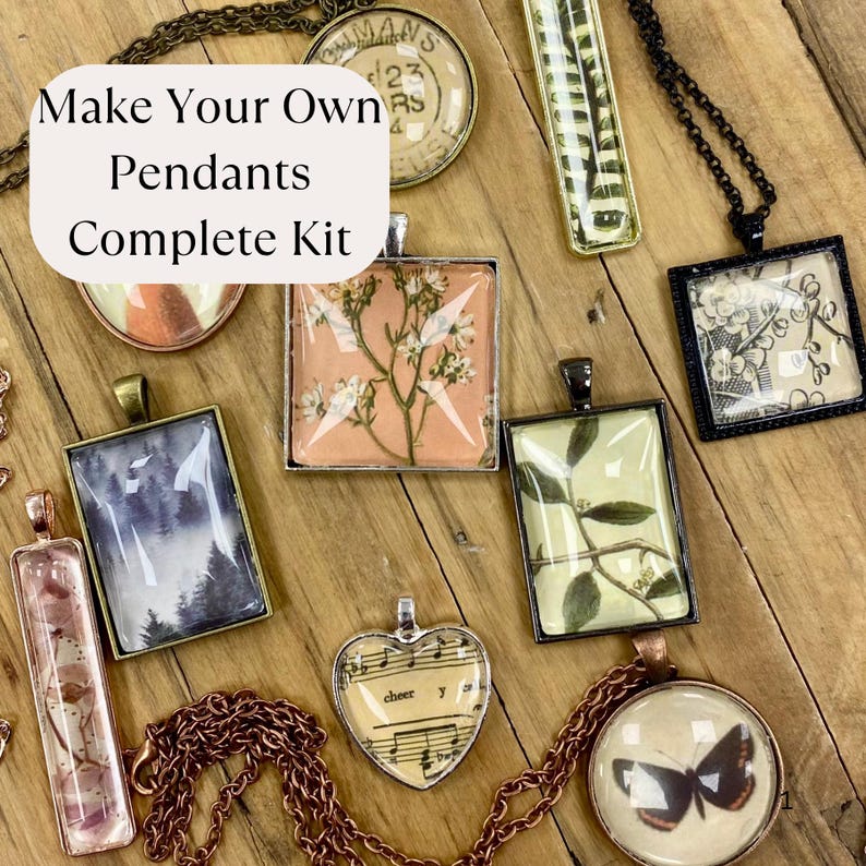 DIY Pendant Making Kit for Party Ladies Night Jewelry Craft Kit ...