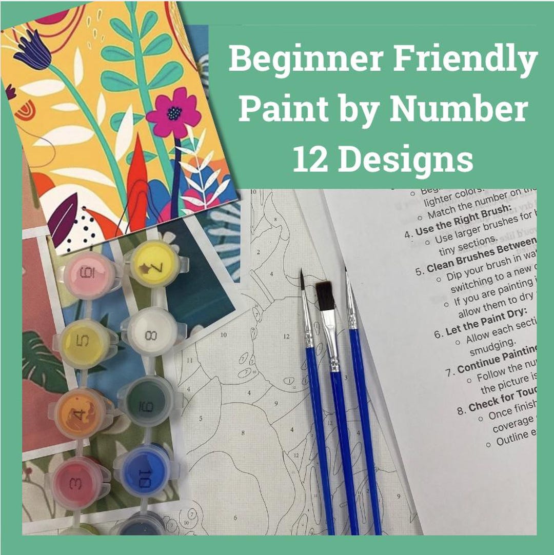 Paint by Numbers Kit With Preprinted Numbered Canvas Stress-free ...