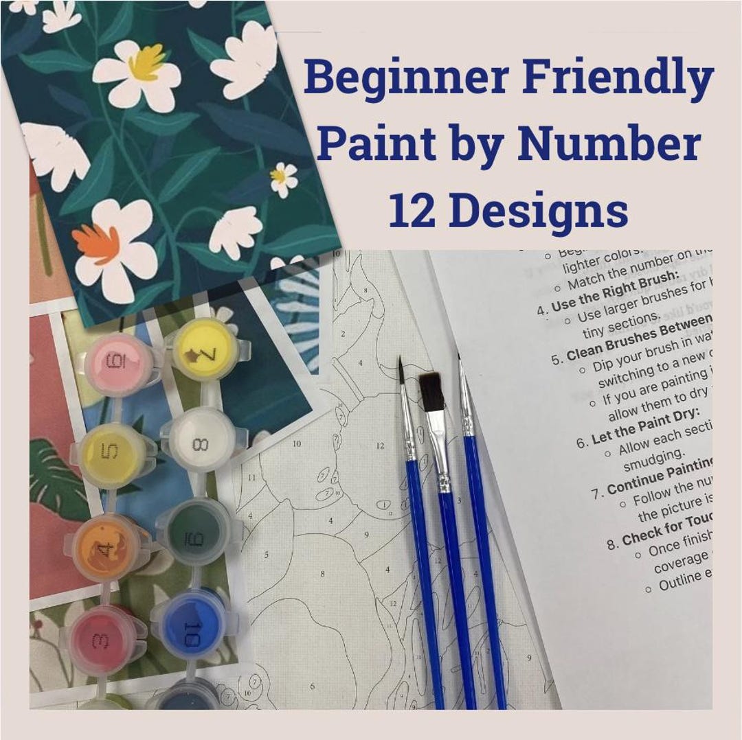 Screen-free Craft Paint by Numbers Kit Easy DIY Art for Kids and Adults ...