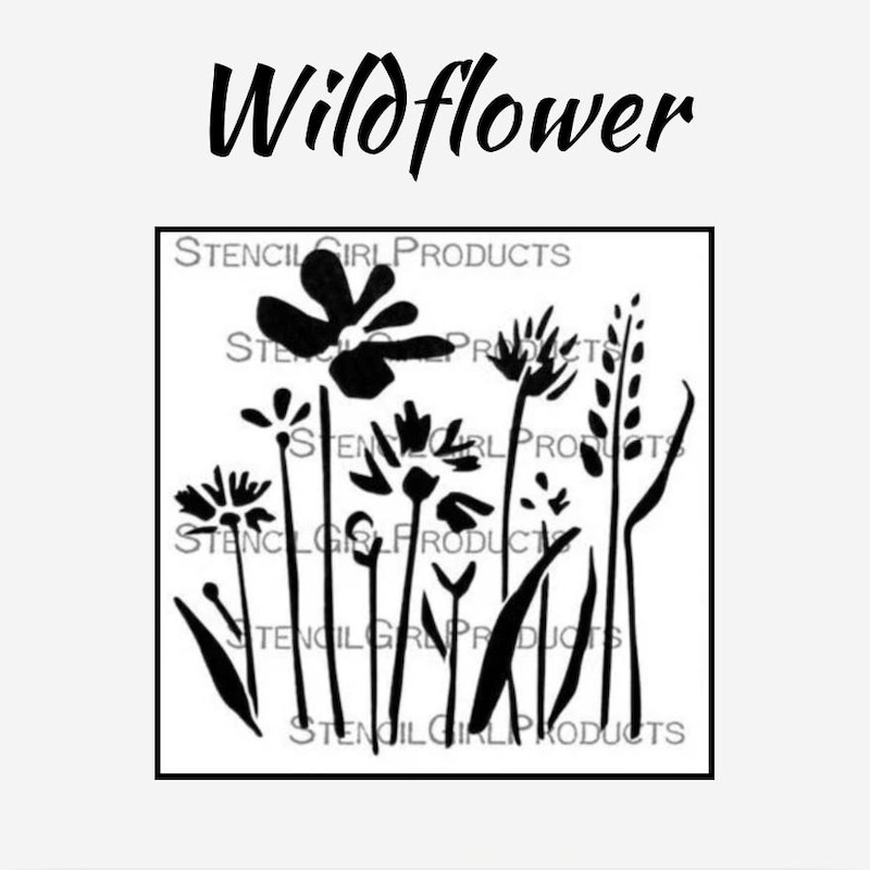 Wildflower Stencil - Etsy