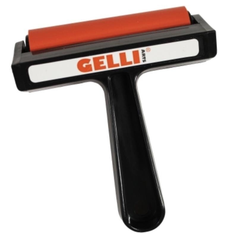 Gelli Arts 4 Wide Hard Rubber Roller With a Durable Plastic Handle ...