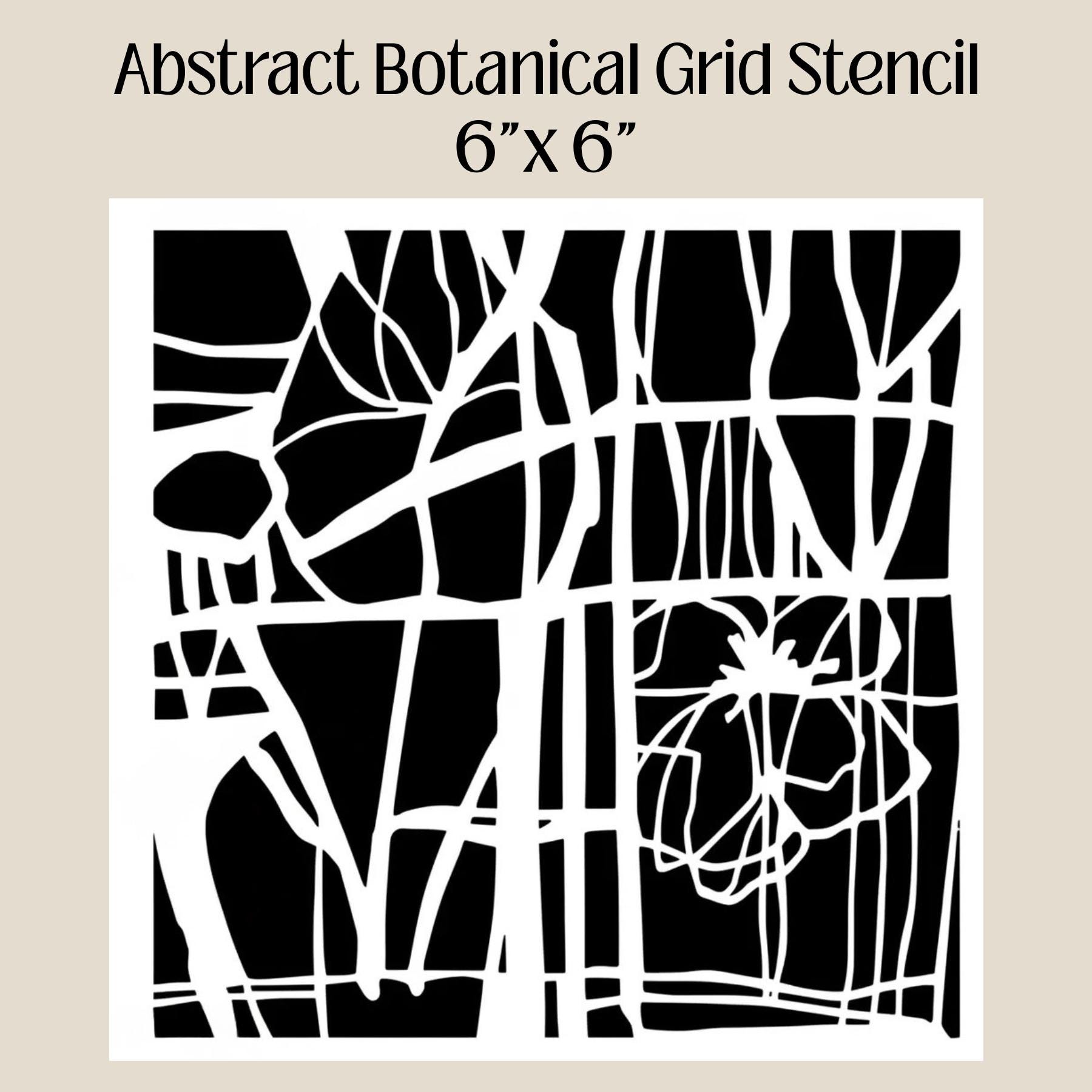Abstract Botanical Stencil for Wall Art Home Decor Painting or ...