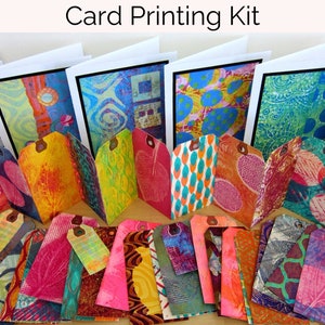 Gelli Arts Card Making Kit Card Printing Kit 5 X 5 Gel Printing Plate ...