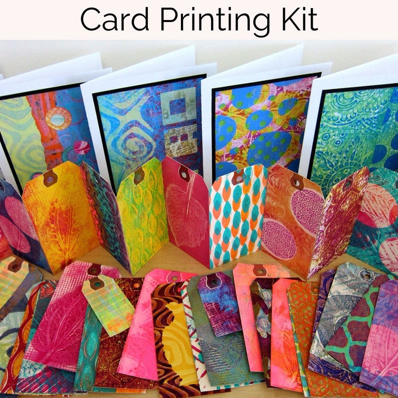 Gelli Arts Card Making Kit Card Printing Kit 5 X 5 Gel Printing Plate ...
