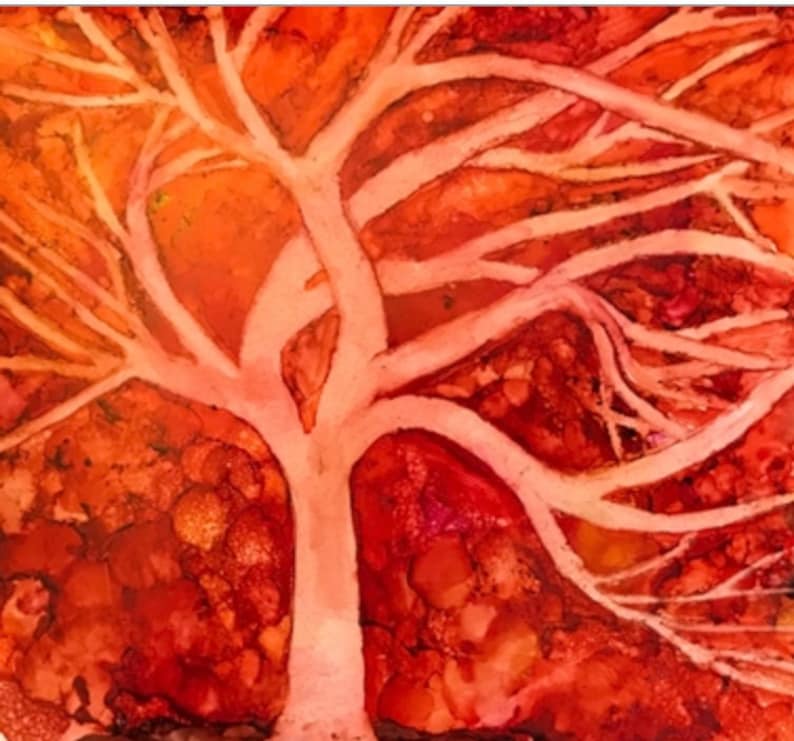 Windswept Tree Reverse Stencil Reusable Tree Stencil Art Stencil DIY ...