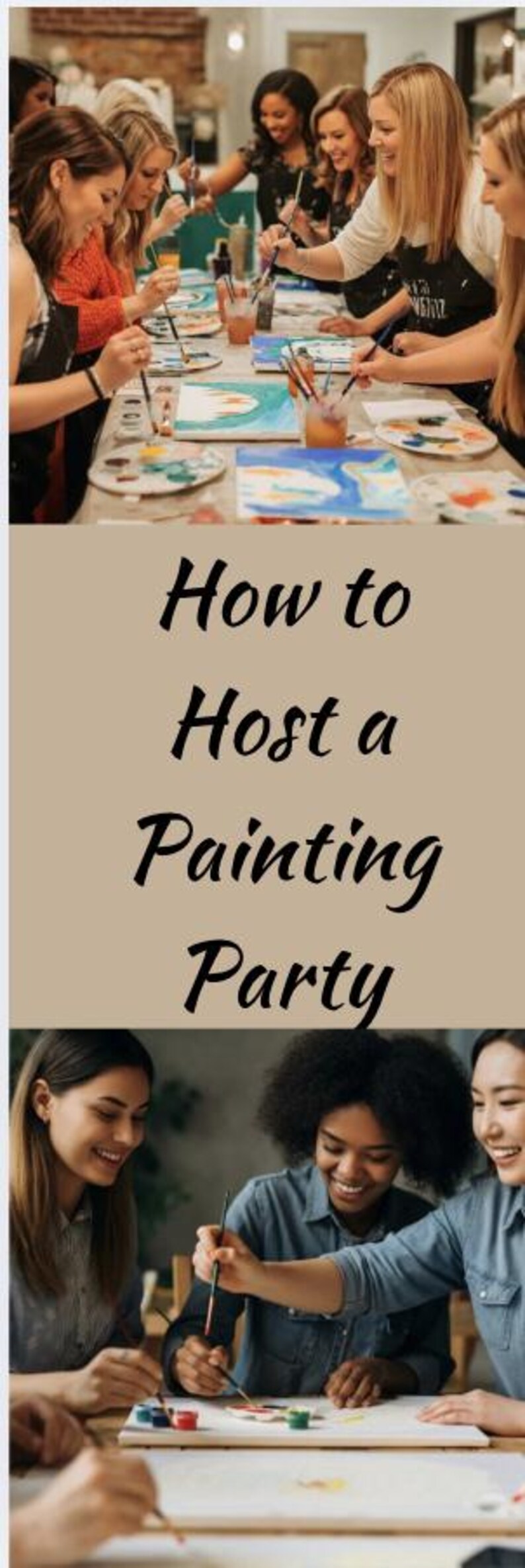 Friend's Night Activity Ladies Event Easy Paint by Number Team Building ...