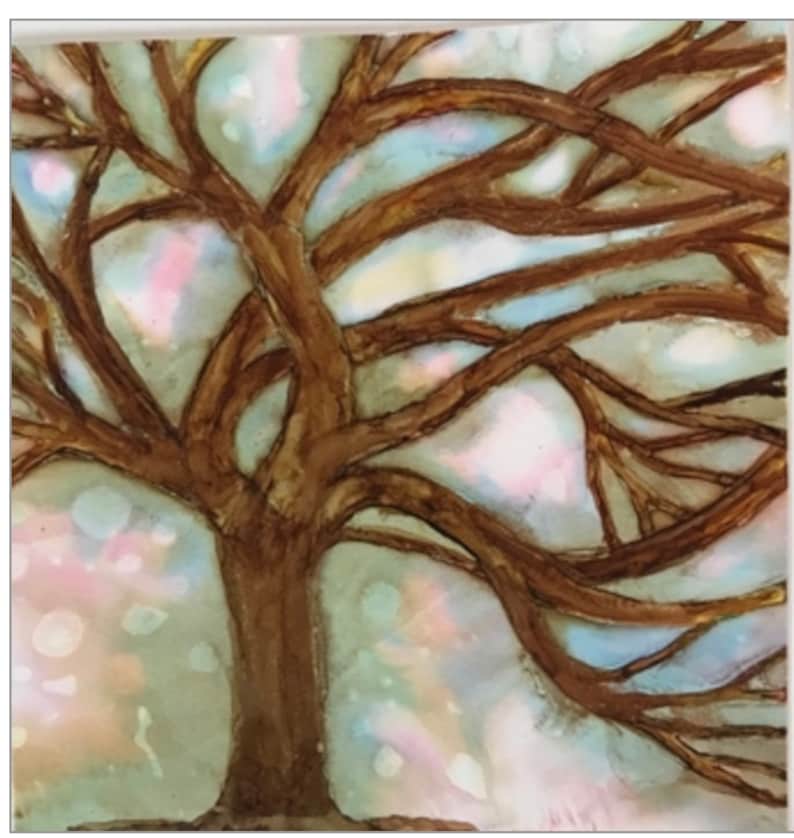 Windswept Tree Reverse Stencil Reusable Tree Stencil Art Stencil DIY ...