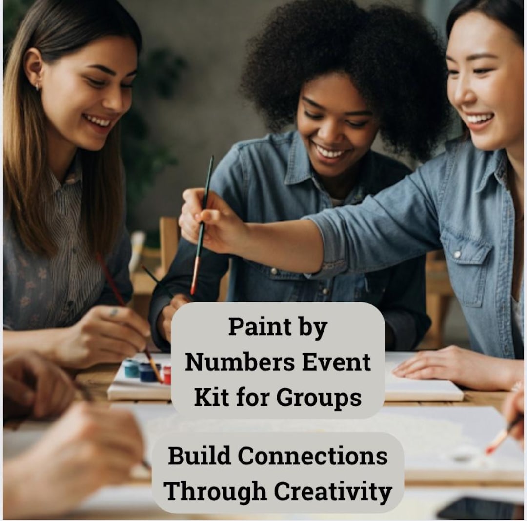 Friend's Night Activity Ladies Event Easy Paint by Number Team Building ...