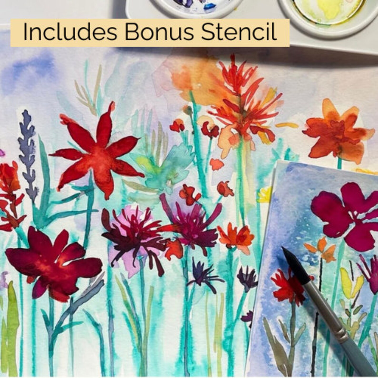 Watercolor Painting Faces Kit Adults Watercolor Kit Stencil Art Supplies DIY Watercolor Kit ...