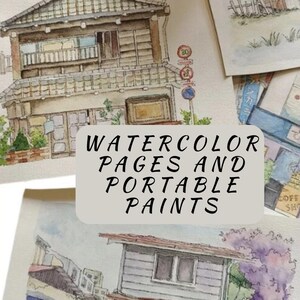 Watercolor Paint Set With Preprinted Watercolor Papers Watercolor ...