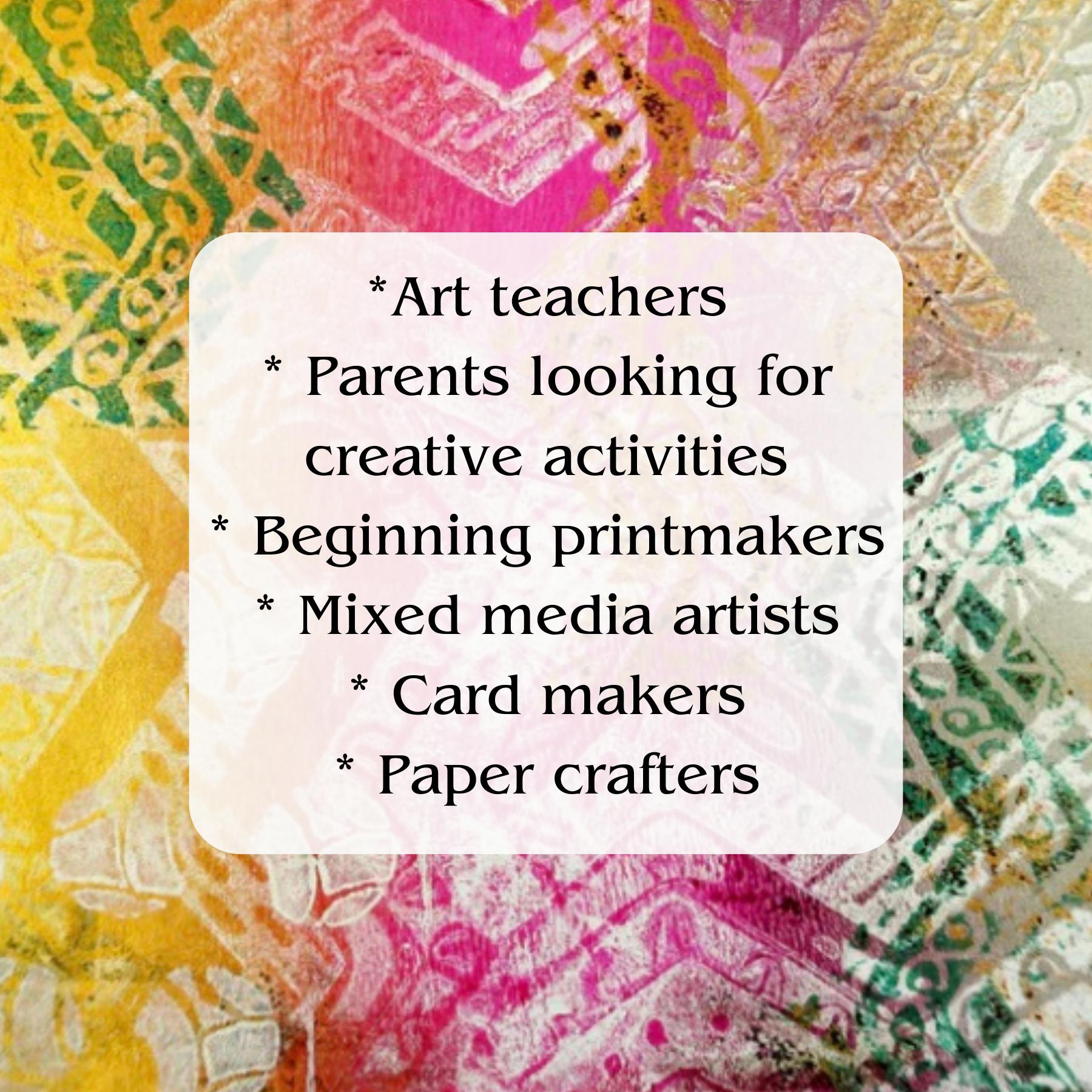 Kids Craft Stamp Making Gel Plate Printing Kit Art Project Supply ...