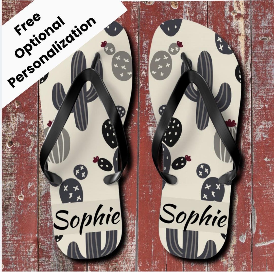 Custom Beach Flip Flop Western Sandal Personalized Summer Gift Unique ...