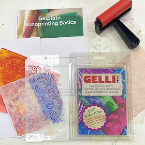 Monoprinting Starter Kit With Gel Plate and Brayer Gel Plate Printing ...