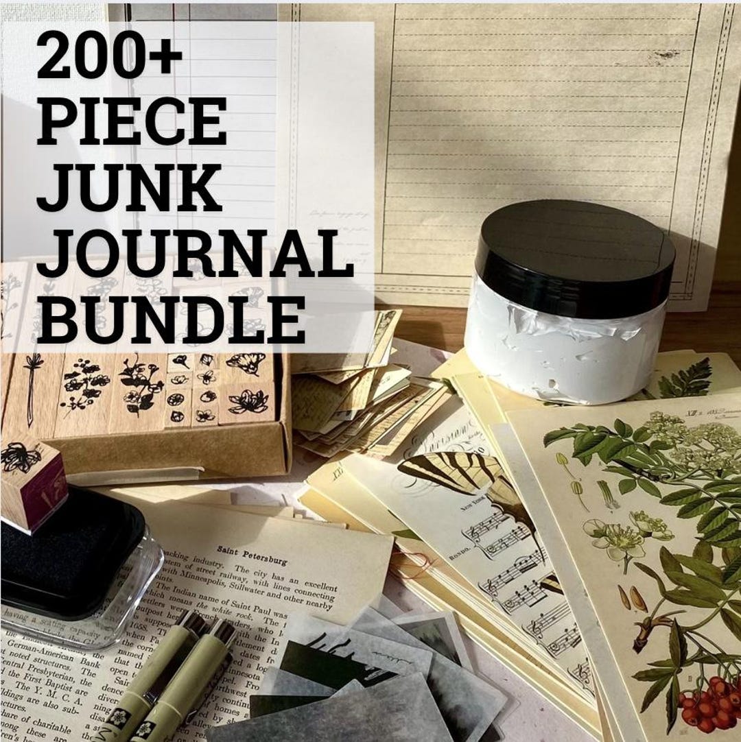 Complete Junk Journaling Supply Kit Art Journaling Gift Stamping ...