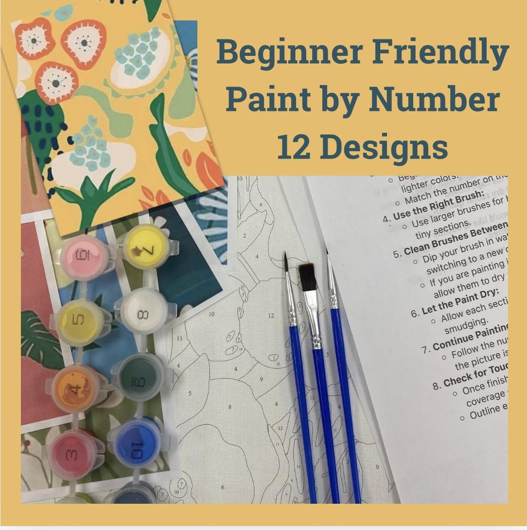 Girls Night Paint by Number Kit Fun Activity for Friends Easy DIY ...