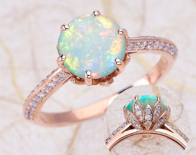 Garnet Engagement Ring Rose Gold / January Birthstone Halo Vintage ...