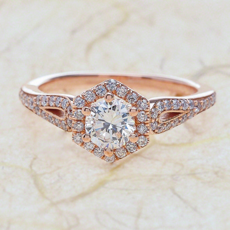 Diamond Engagement Ring Rose Gold, Rose Gold Engagement Ring Diamond ...